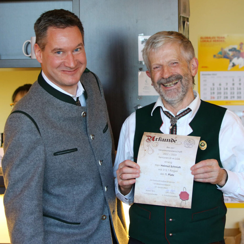 Vereinsmeisterschaft LG LP LGA – Schützengesellschaft Edelweiß Hallbergmoos e.V.